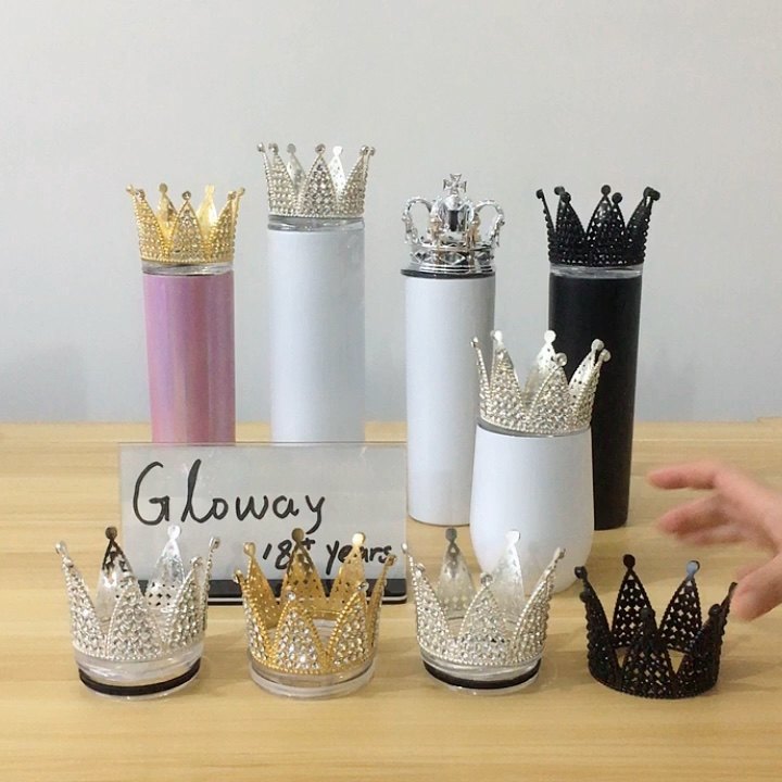 Crown Toppers Tumbler Decoration On The Lid 12oz Wine Tumbler 20oz 30oz ...