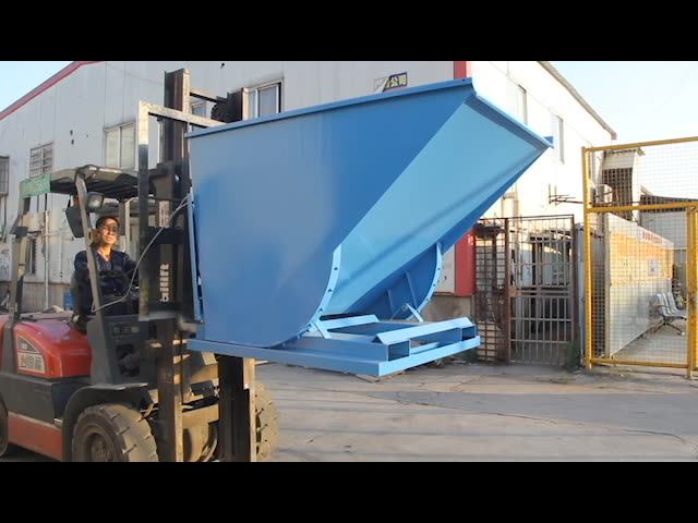 Industrial Recycling Waste Scrap Dumpster Hopper Container Tipping Bin ...
