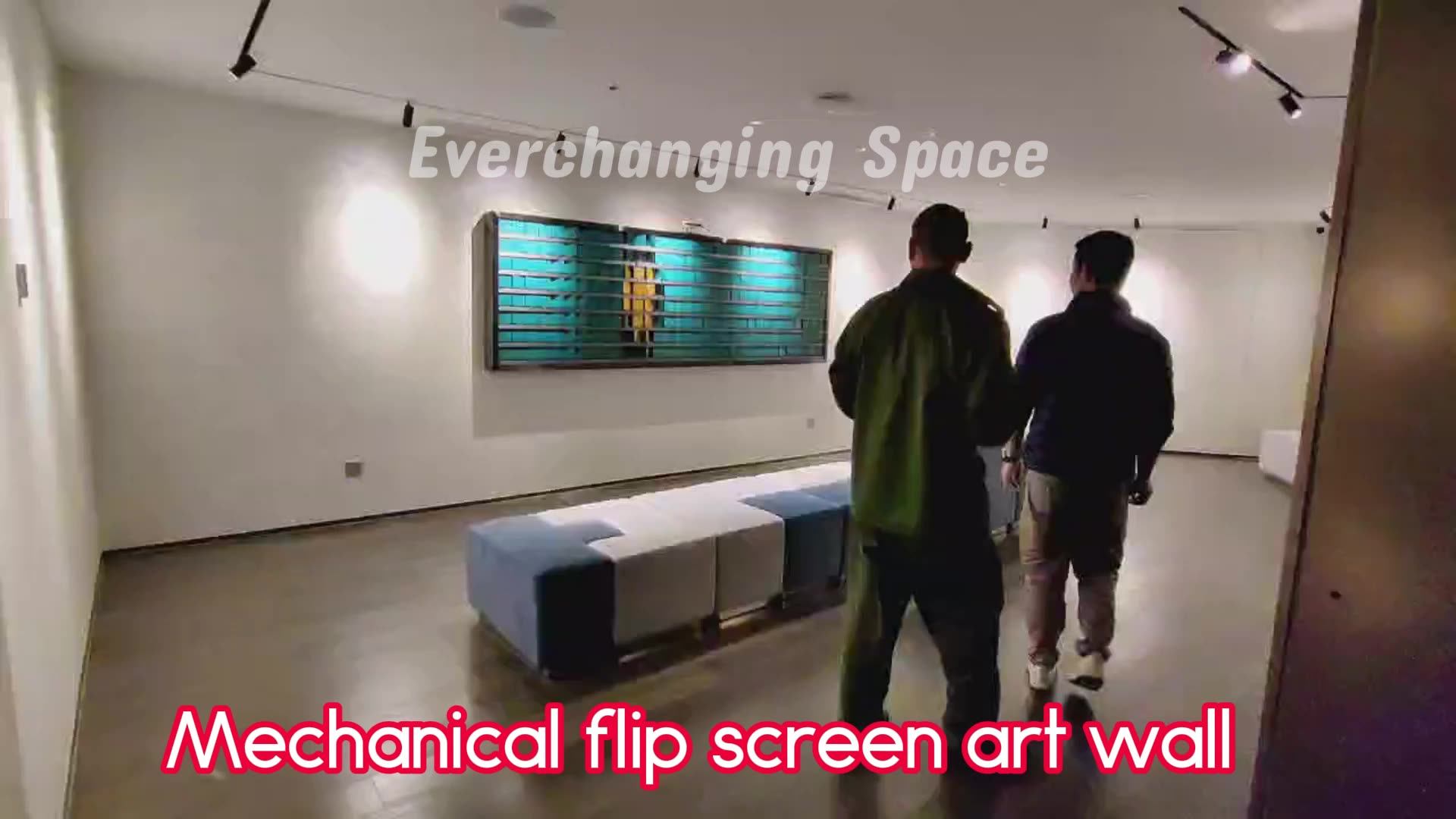 Mechanical Digital Interactive Modern Flip-disc Kinetic Art Wall ...