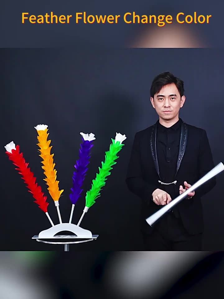 High Quality Feather Duster Change Color Professional Stage Magic ...