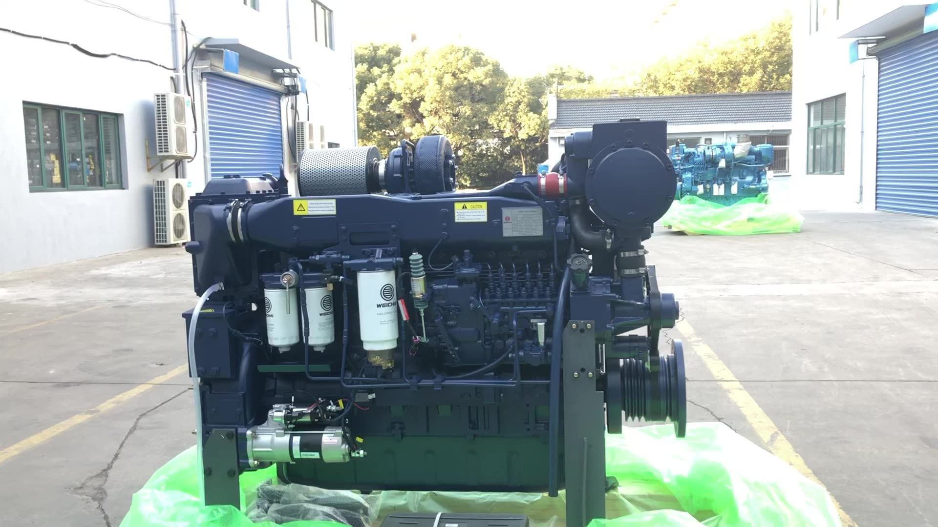Good Condition 4 Stroke 6 Cylinder Diesel Engine For Marine Wd12c300-15 ...