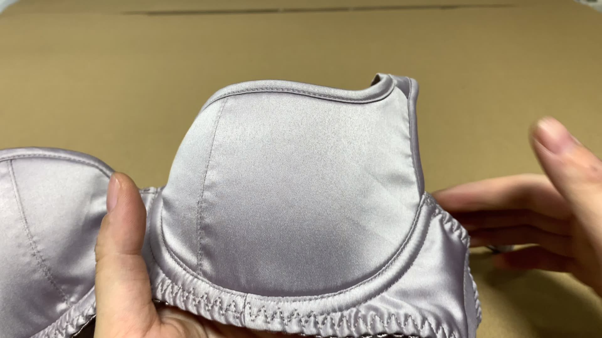 Underwire Satin Women Sexy Half Cup Push Up Bra And Panty Set Fashion ...