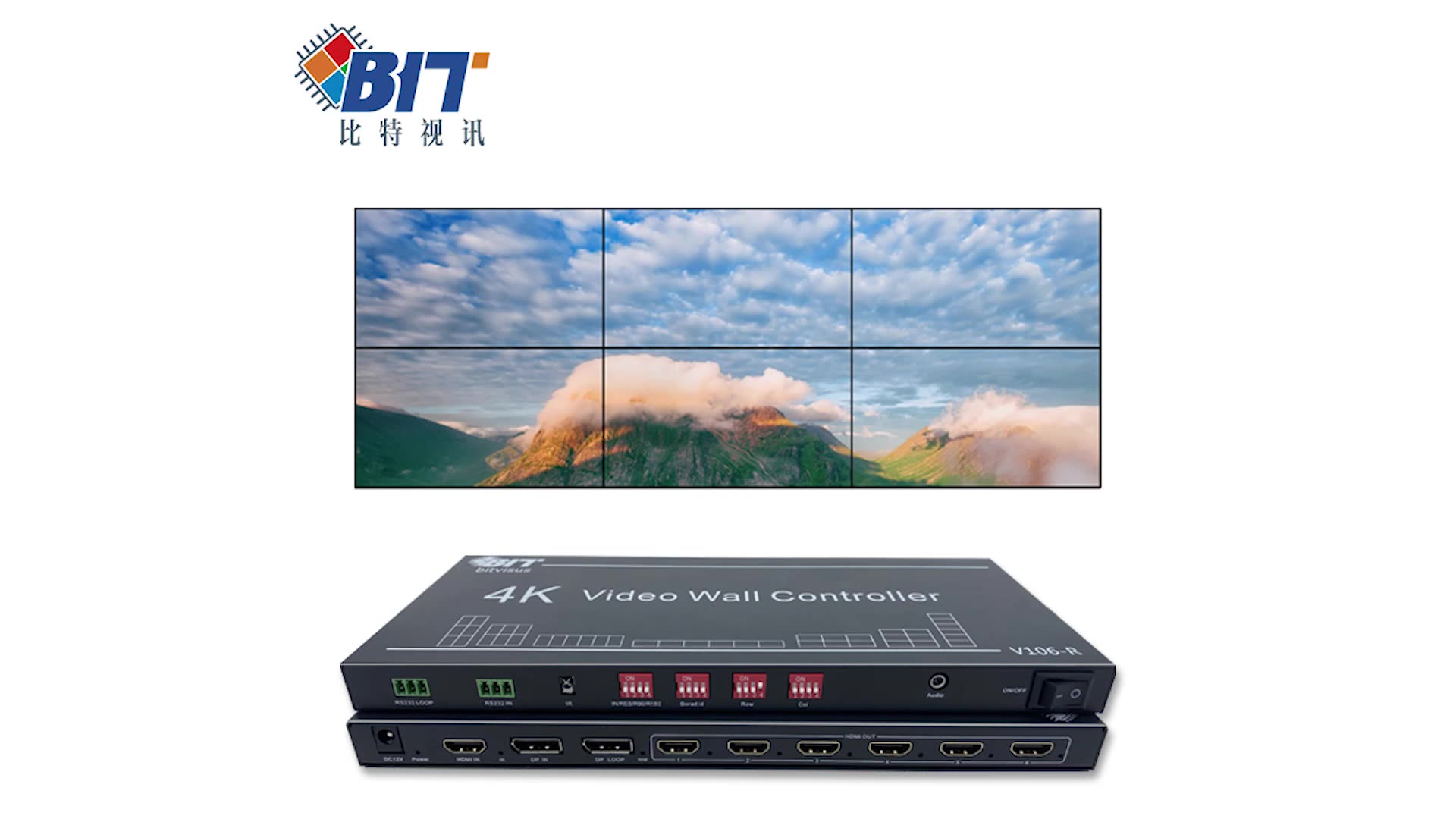1x6 1x5 1x7 2x6 6x2 Video Wall Controller 2k 4k 8k Tv Wall Processor ...