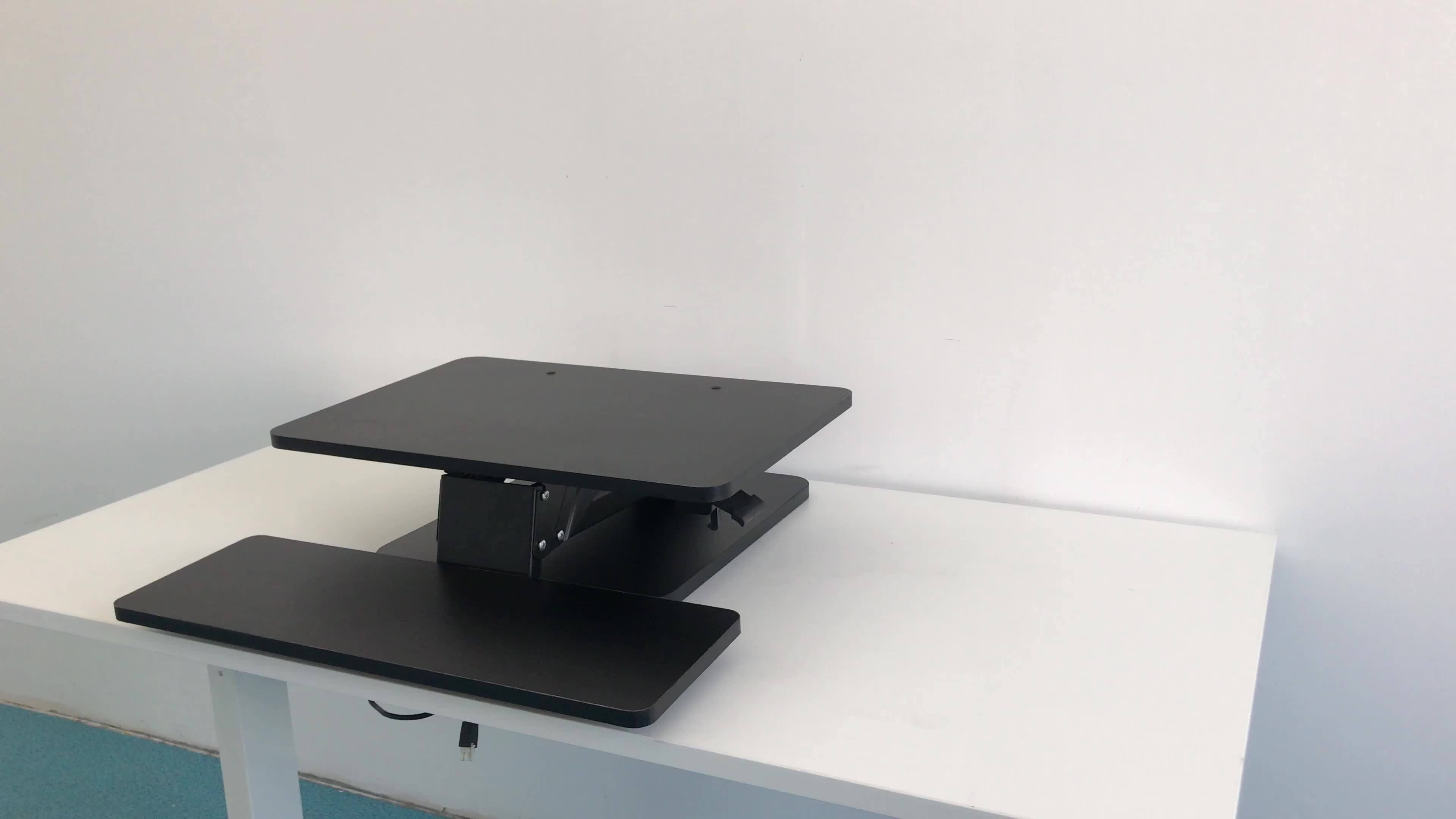 Cg8 Height Adjustable Sturdy Gas Lift Computer Desk Converter And Sit ...