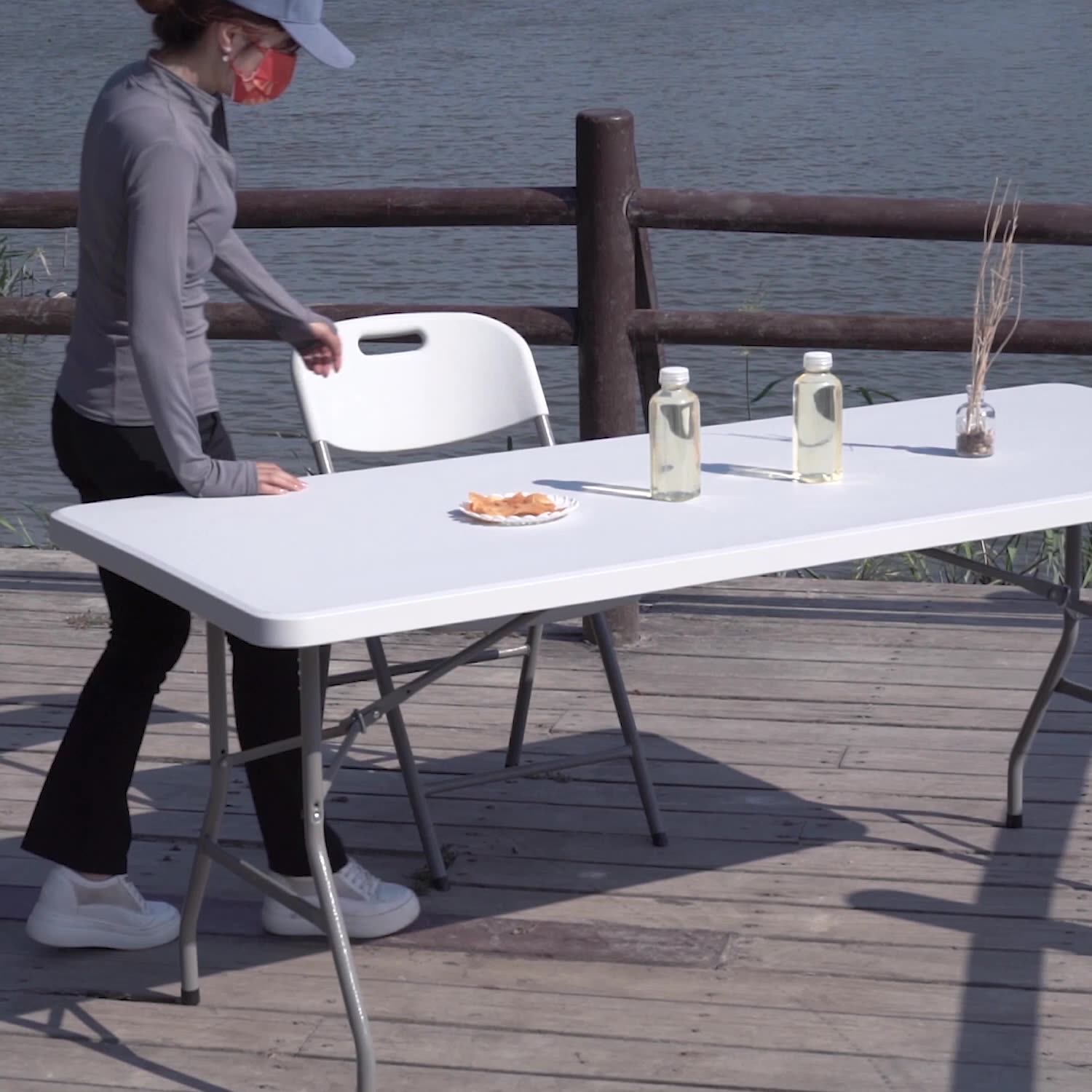 8 Foot Hdpe Folding Table 8 Ft Tables Banquet Plastic Folding Table ...