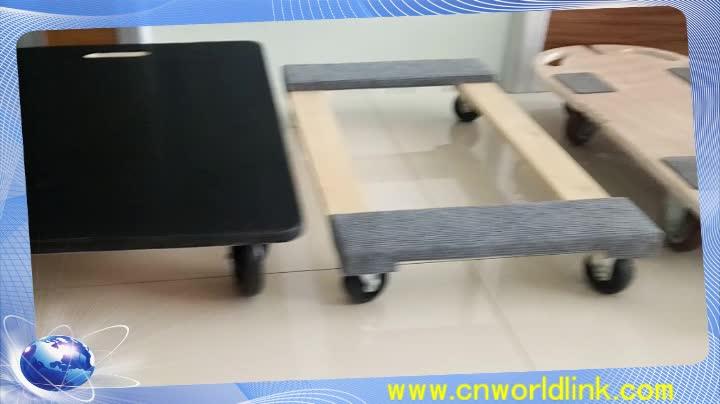Heavy Duty 4 Wheels Easy Rolling Platform Wooden Pallet Mover - Buy ...