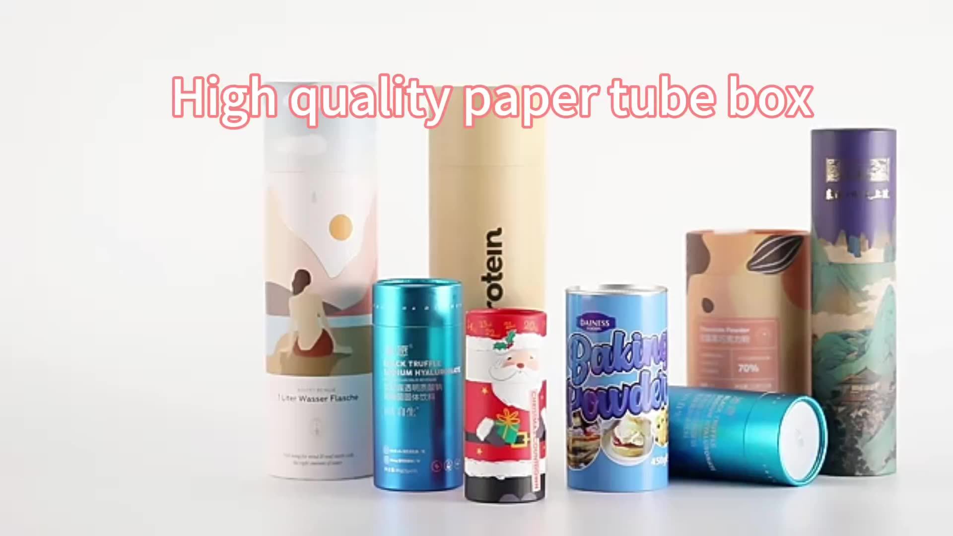 Kraft Paper Cans Cardboard Cosmetic Canister Cylindrical Round Cylinder ...