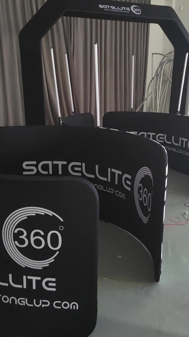 Overhead 360 Automatic Photo Booth Enclosure Backdrop Selfie Camera Top ...