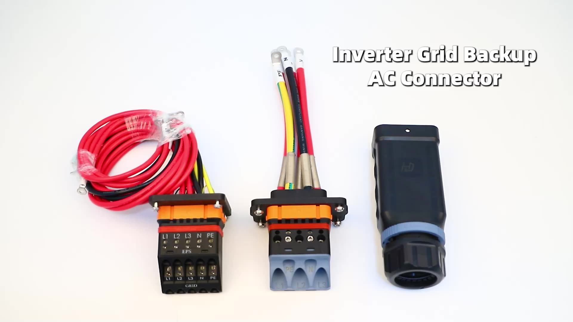 Handa Ip68 Solar Inverter Connectors 100a 5 Pins Ac Input Inverter ...