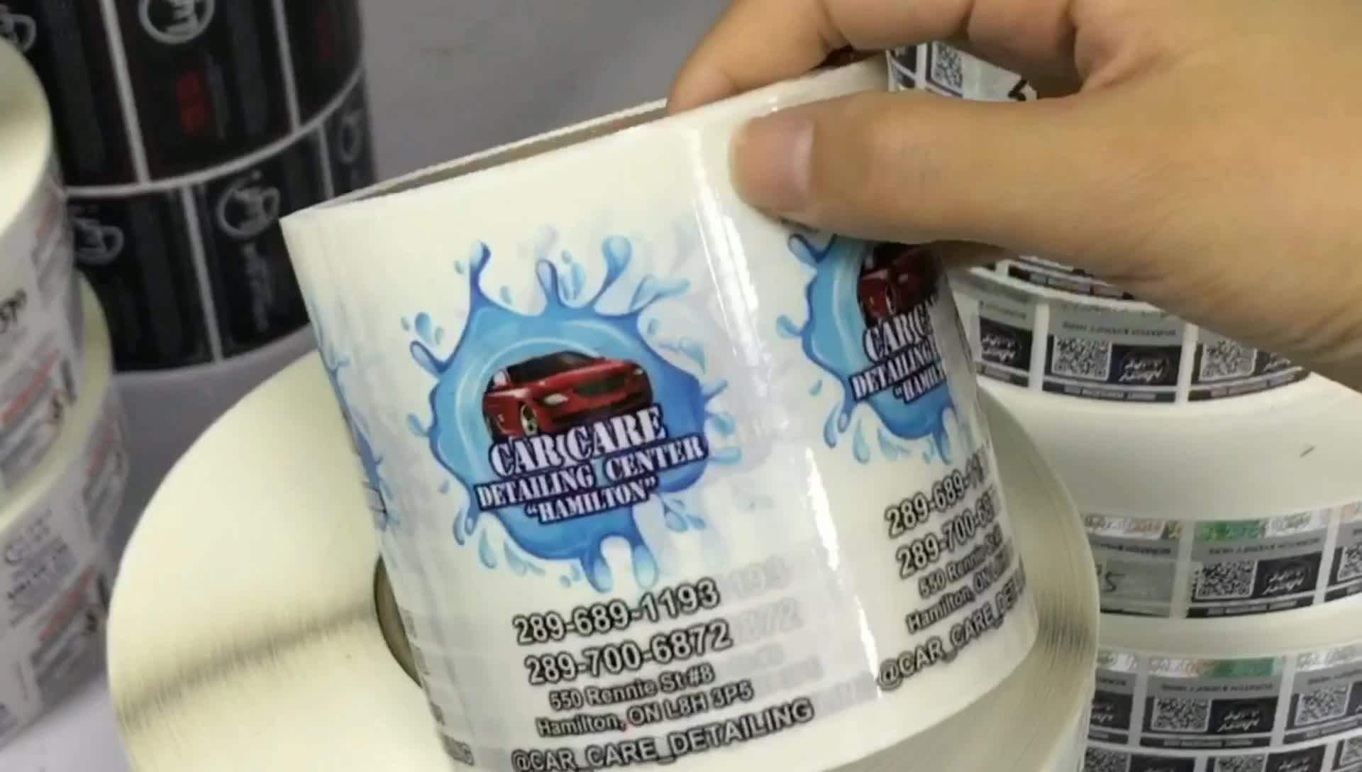 Customized Printing Self Adhesive Logo Print Transparent Sticker,Roll ...