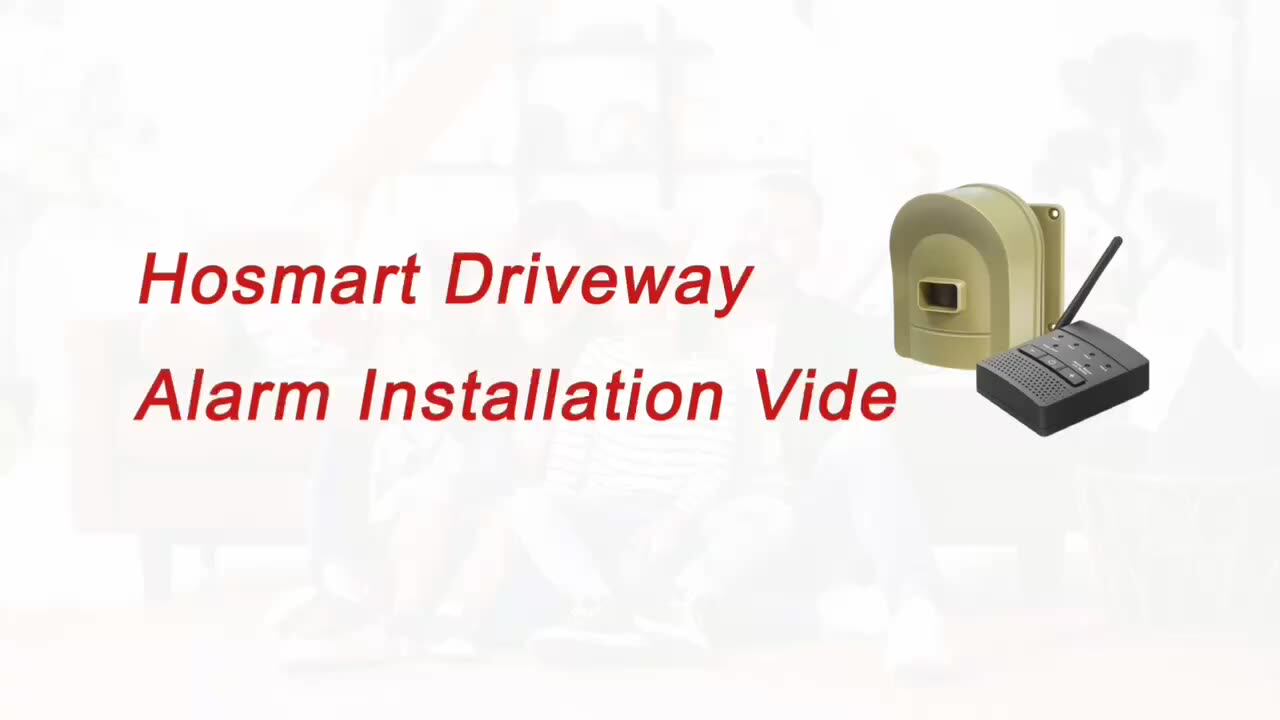 Hosmart 1/2 Mile Rechargeable Driveway Alarm Weatherproof Security ...