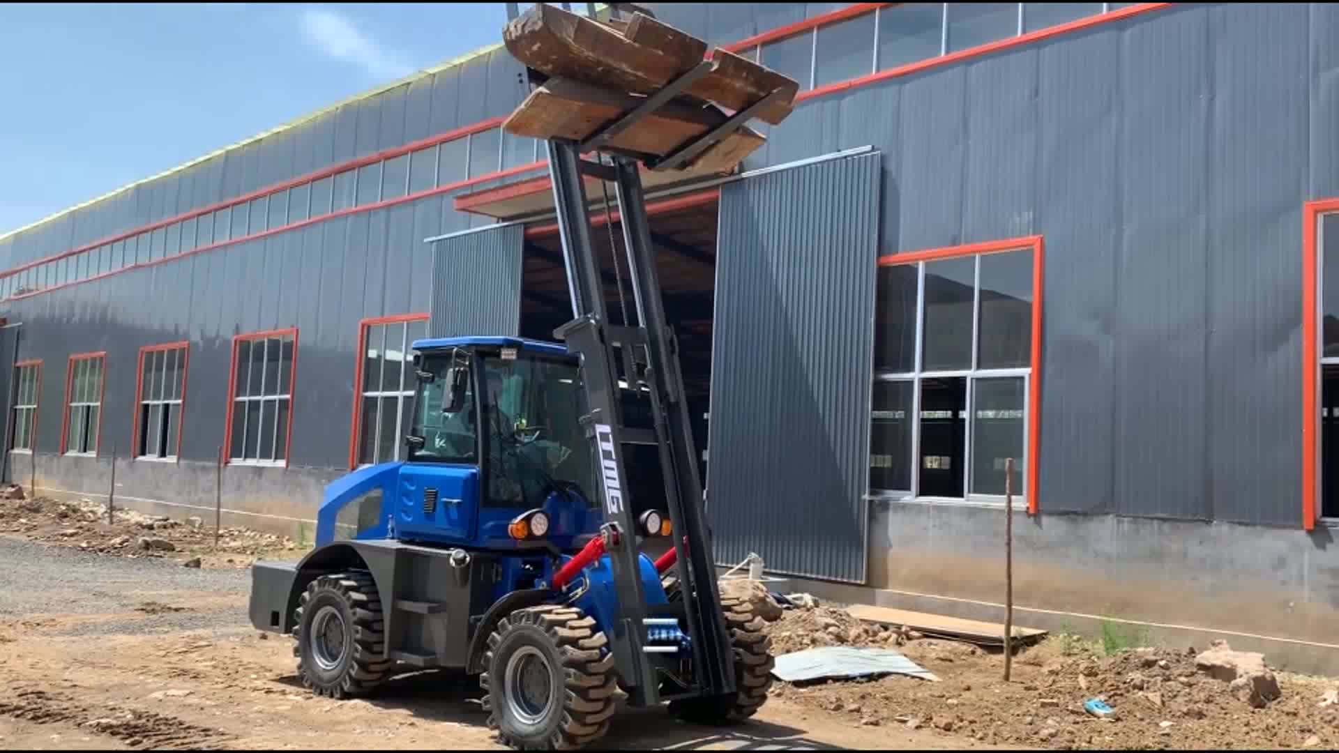 Chinese 4wd All Terrain Forklift Articulated Frame 4x4 Off Road Forklift 5 Ton 4 Ton 3.5 Ton 3 ...