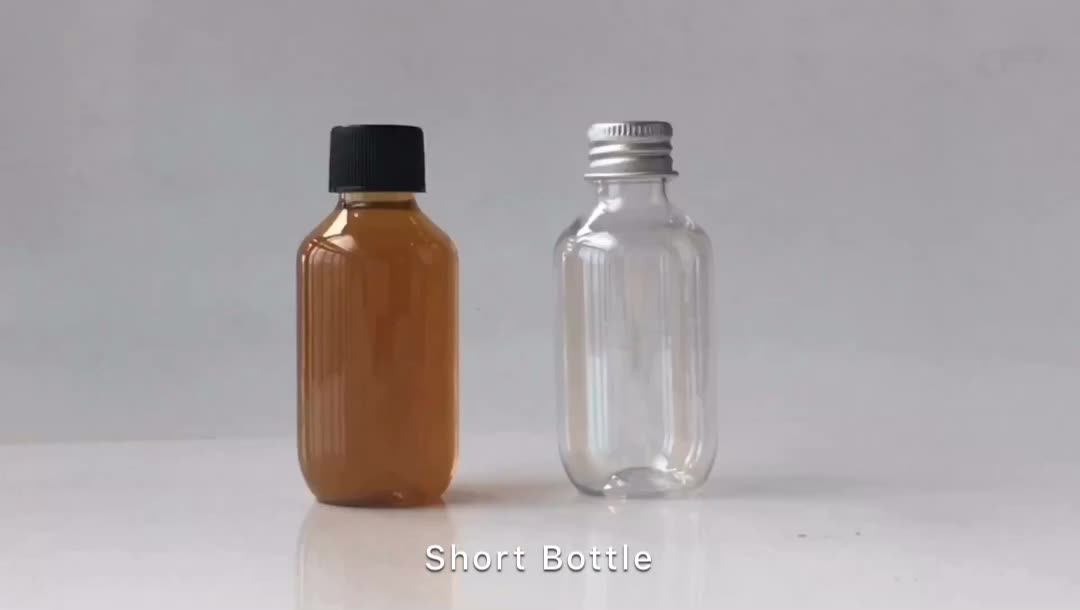 Organic Cold Pressed Wellness Shots Bottle Small 2 Oz Clear Pet Plastic ...