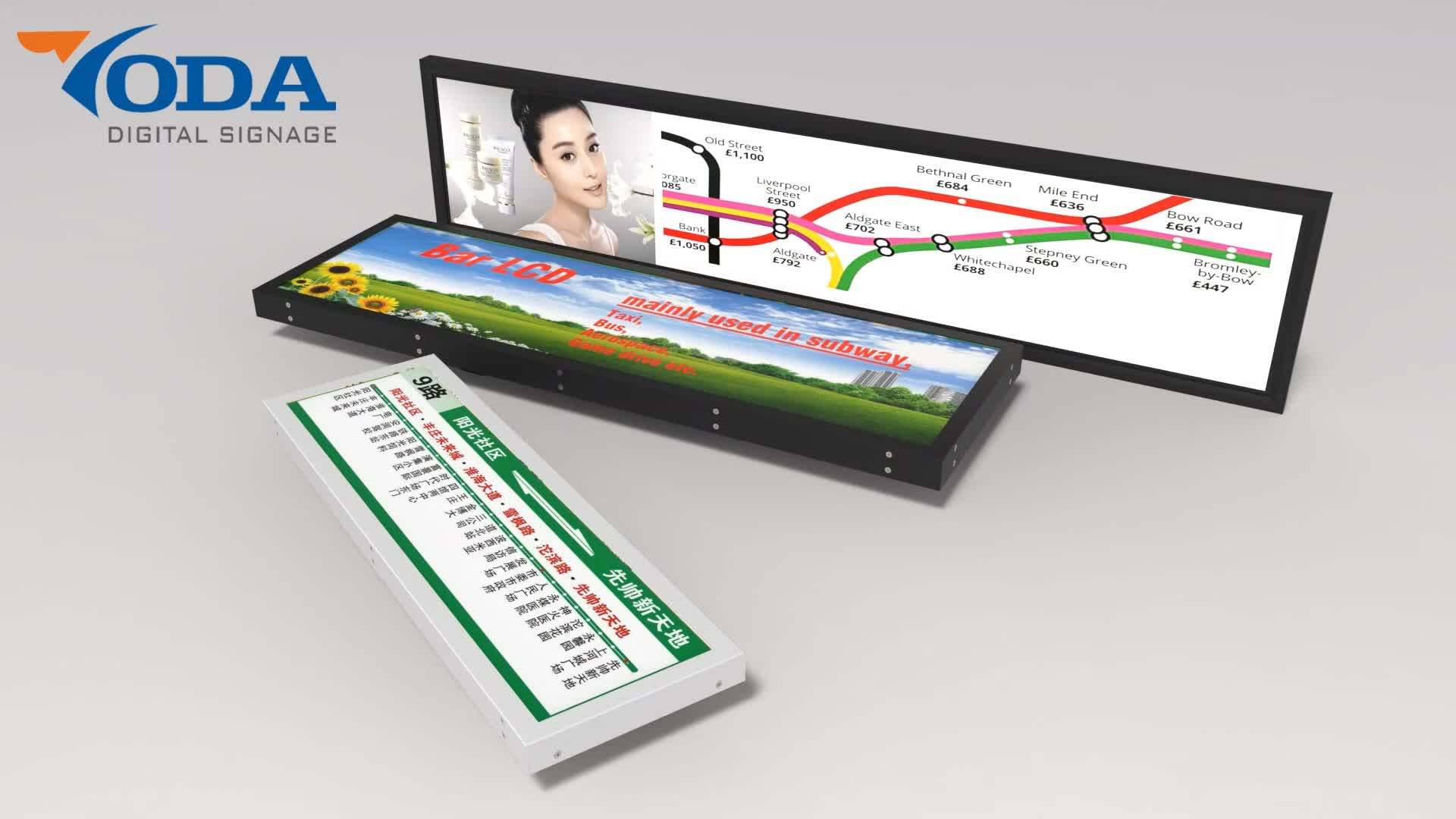 28.6 Inch Ultra Wide Lcd Advertising Display/bar Lcd Display/stretched ...