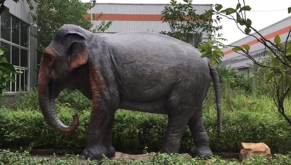 Large Life-sized Animated Elephant Animatronic Model For Kids For Zoo ...