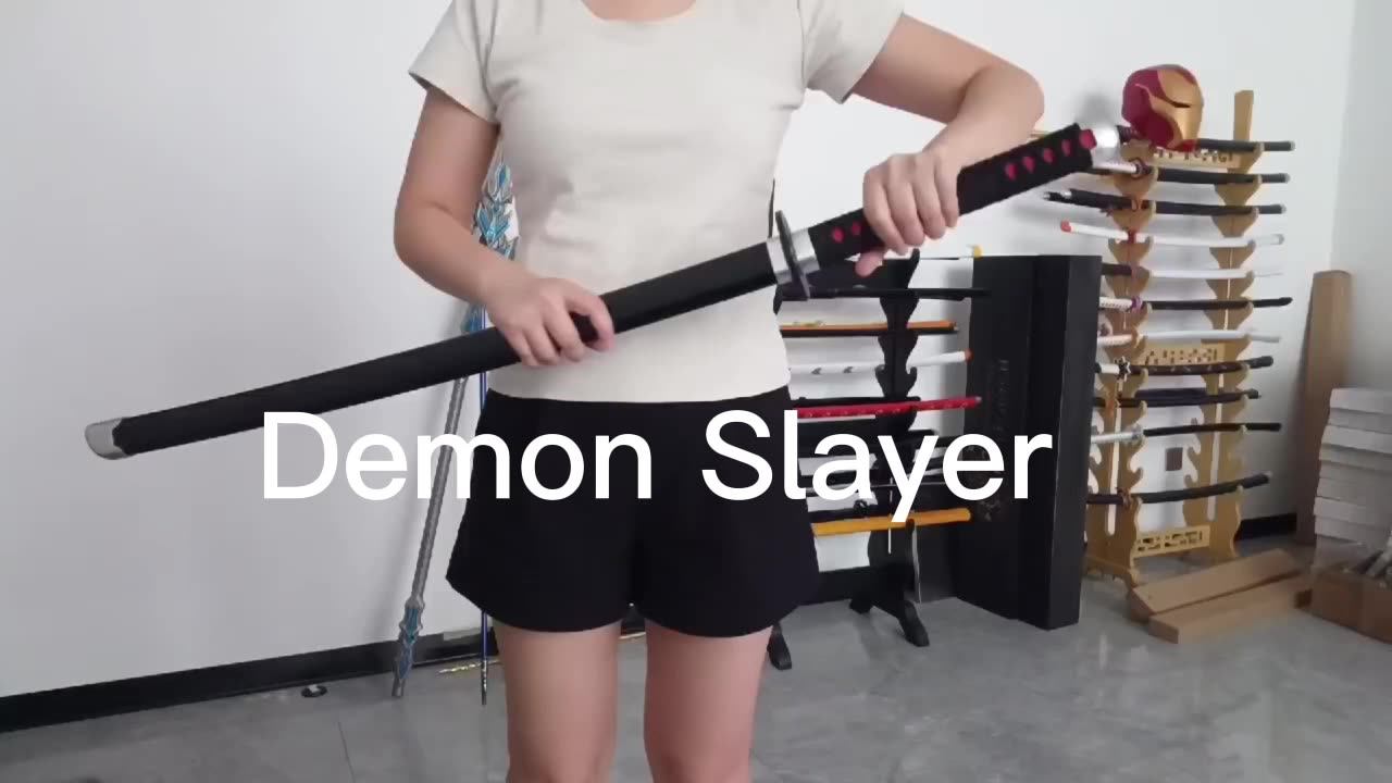 Luminescent Demon Slayer Katana Sword Safty Wooden Bamboo Swords ...