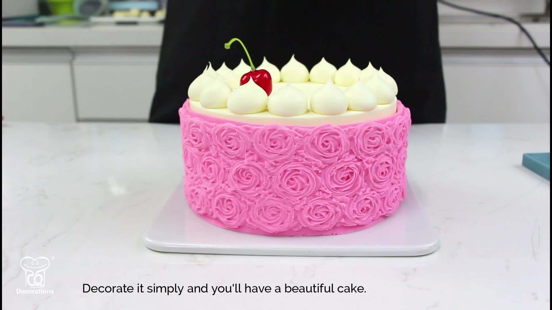 3d Full Flower Cake Silicone Embossing Mat Fondant Impression Textured ...