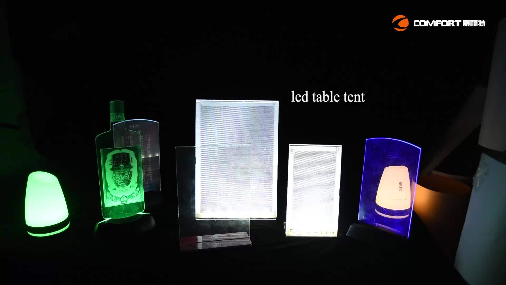 Unique Illuminated Led Menu Card Holder Power Bank Rechargeable - Buy ...