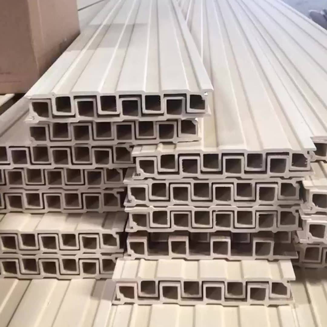 Decorative Wallboards Square Black Gold Ceiling Louver Wpc Fluted ...