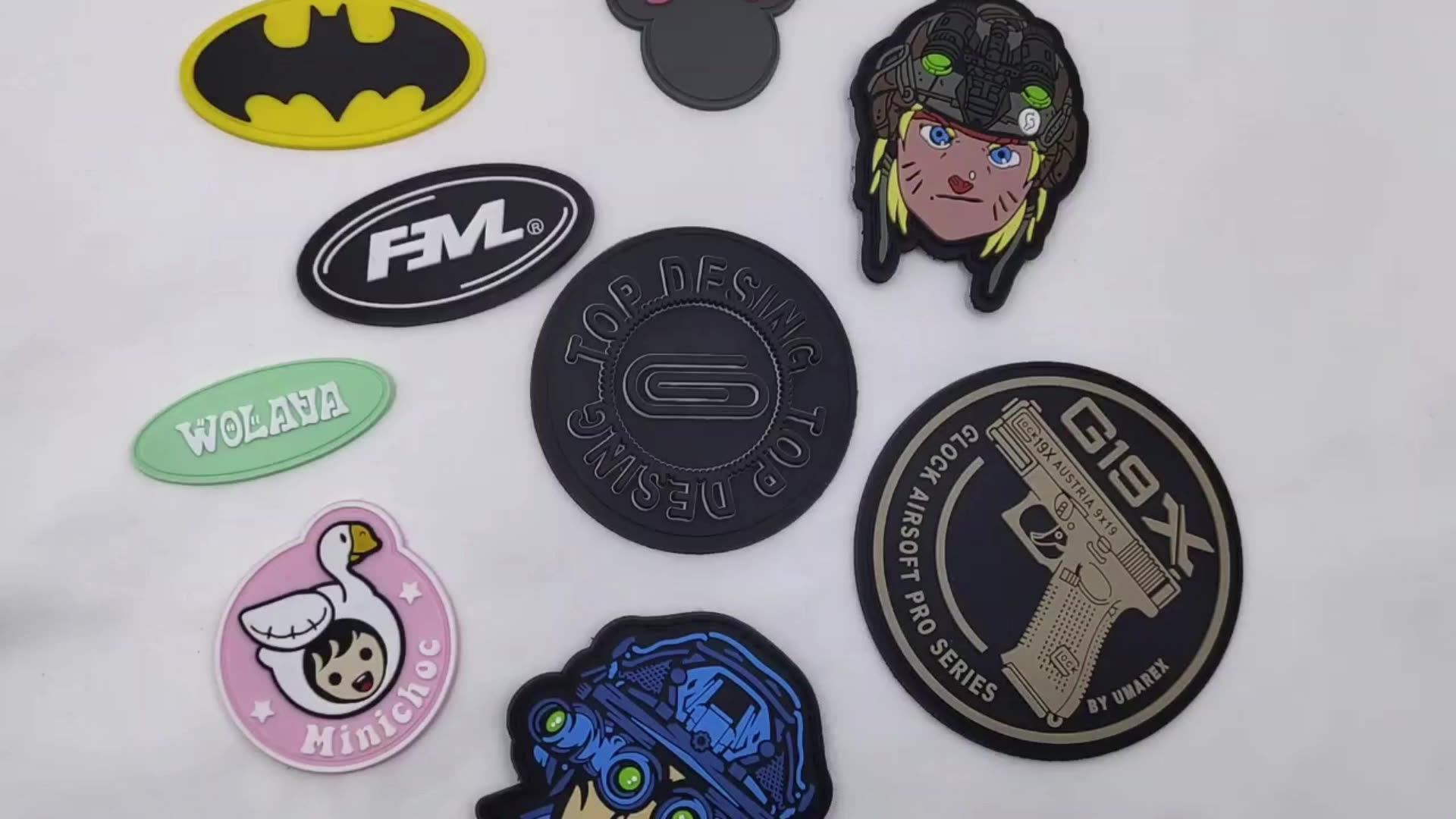 Embossed Pvc Patch For Bags Clothes Custom Soft Pvc Rubber Wholesale ...