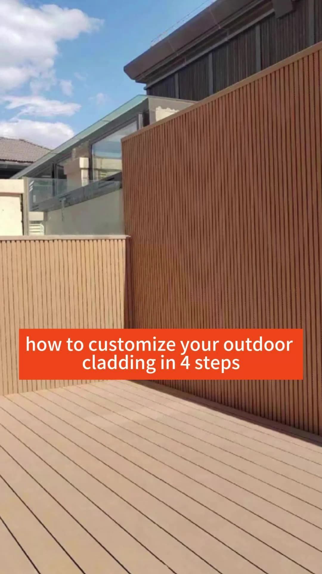 Outdoor Wall Panel Classic Co Extrusion Wpc Cladding Wood Plastic ...