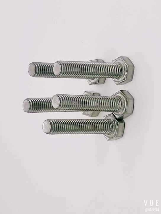 Din933 304 Stainless Steel Full Thread Hex Bolt M9 Bolt Buy Stainless