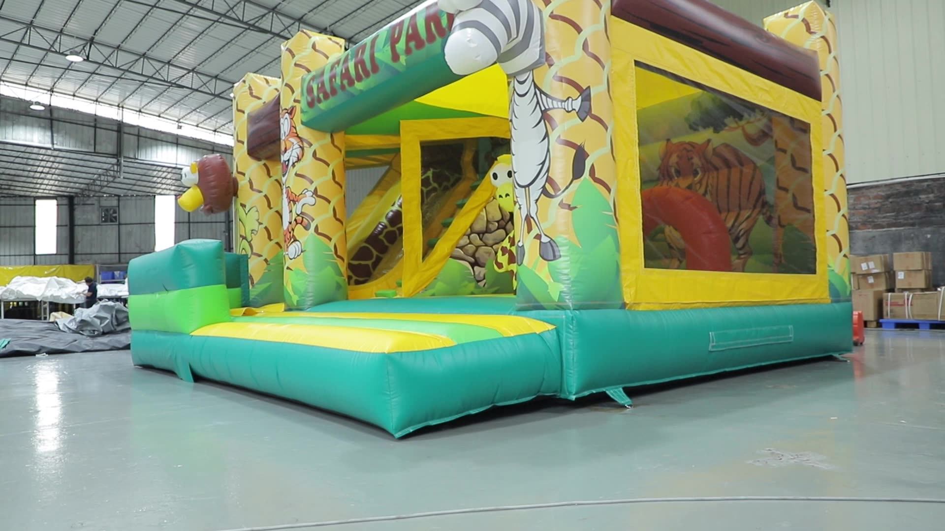 2022 New Jungle Animal Inflatable Safari Park Bouncer House Jumping ...