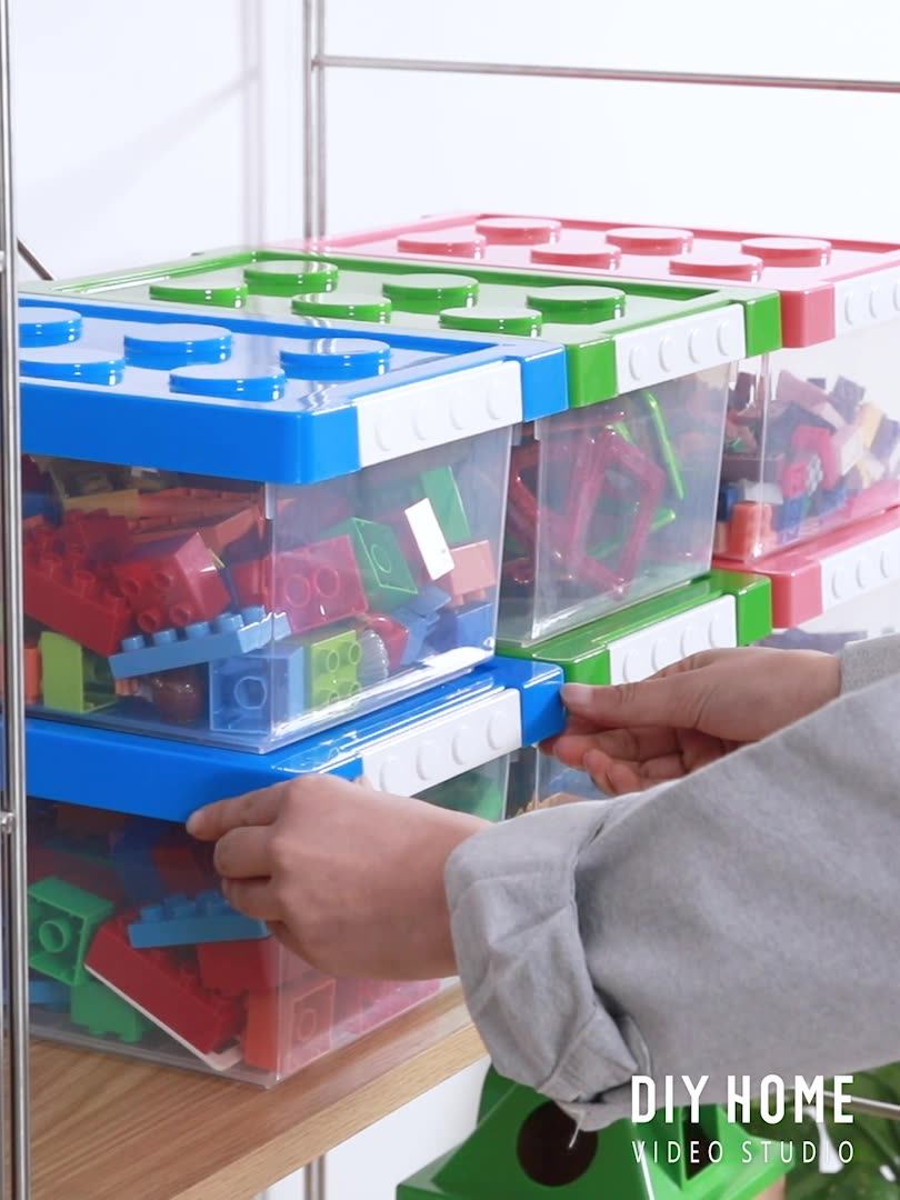 Shimoyama Plastic Bricks Storage Box Children Toy Bricks Building ...