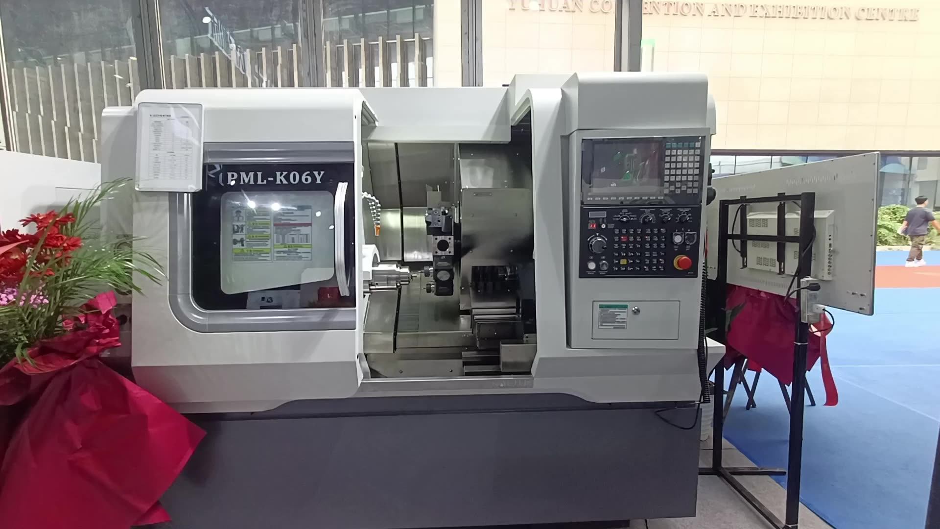 K08y 3 Axis Horizontal Cnc Lathe With Y-axis 12 Station Living Tool ...