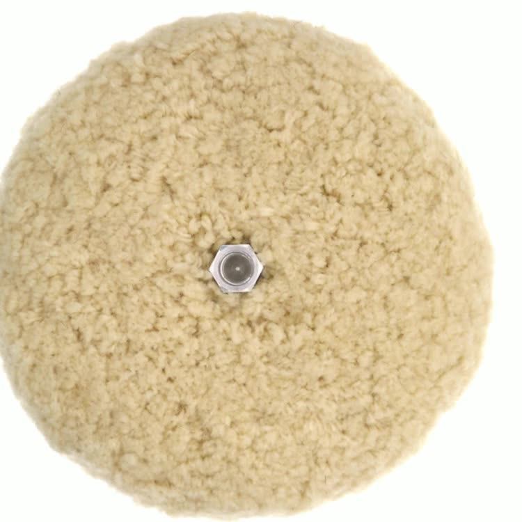 7 Inch Double Side Wool Polishing Pad Buffing Pad With 5/8" Bolt 4-ply ...