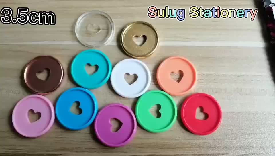 Custom Heart 3.5cm Plastic Disc Bound Discs,Planner Disc - Buy Custom ...