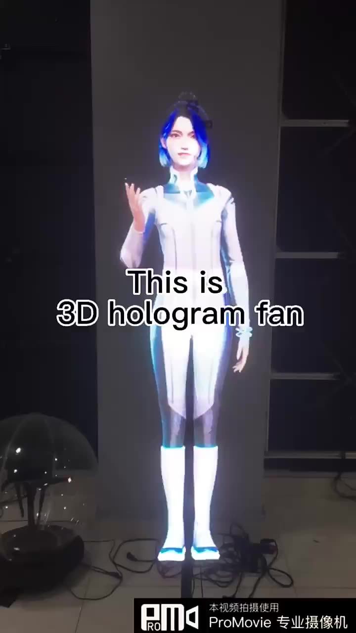 3d Led Hologram Projector 52 65 Cm 3d Halogram Advertising Fan ...