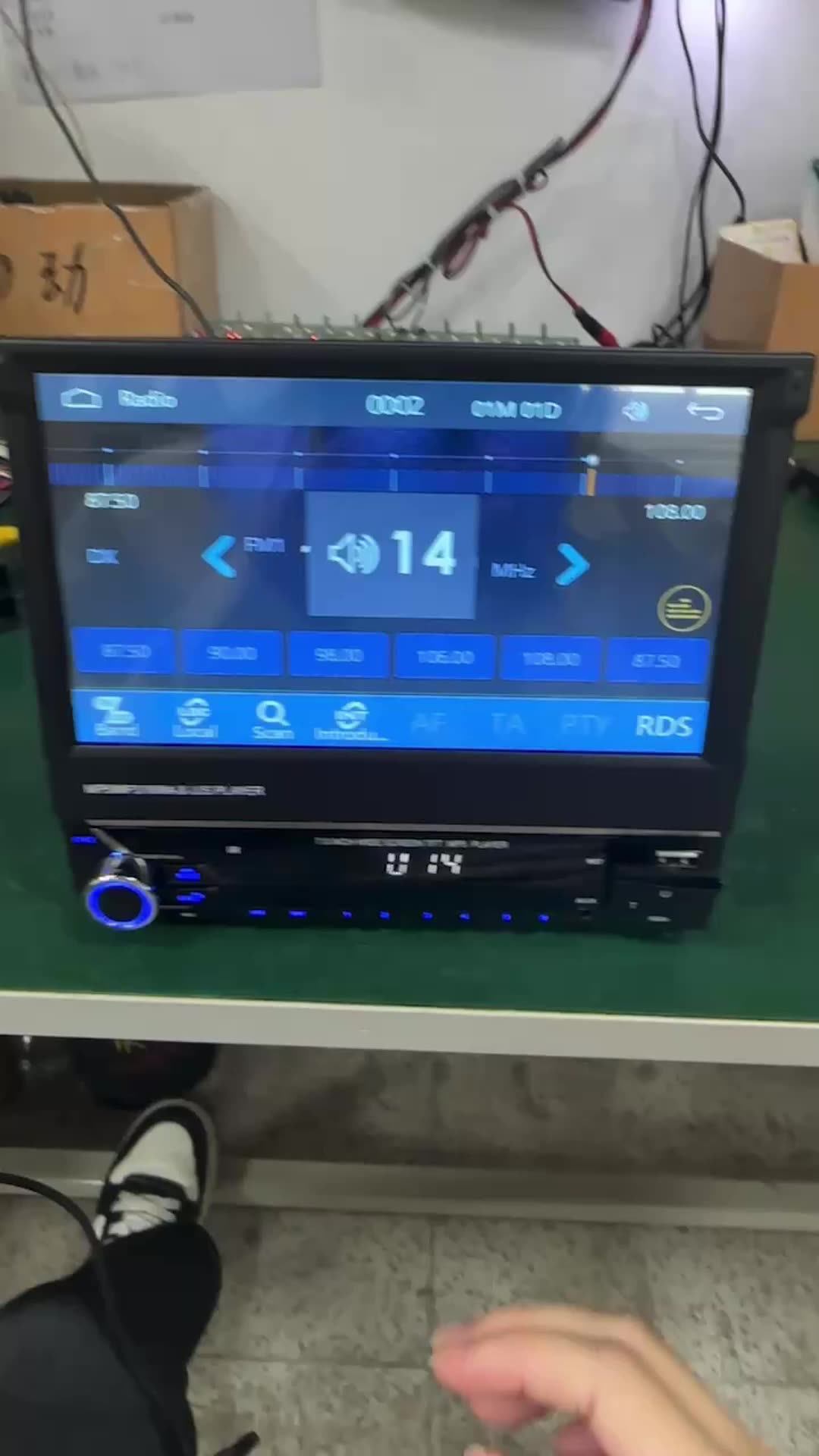 1 Din Android Car Radio 7 Inch Retractable Car Dvd Player Universal Car ...