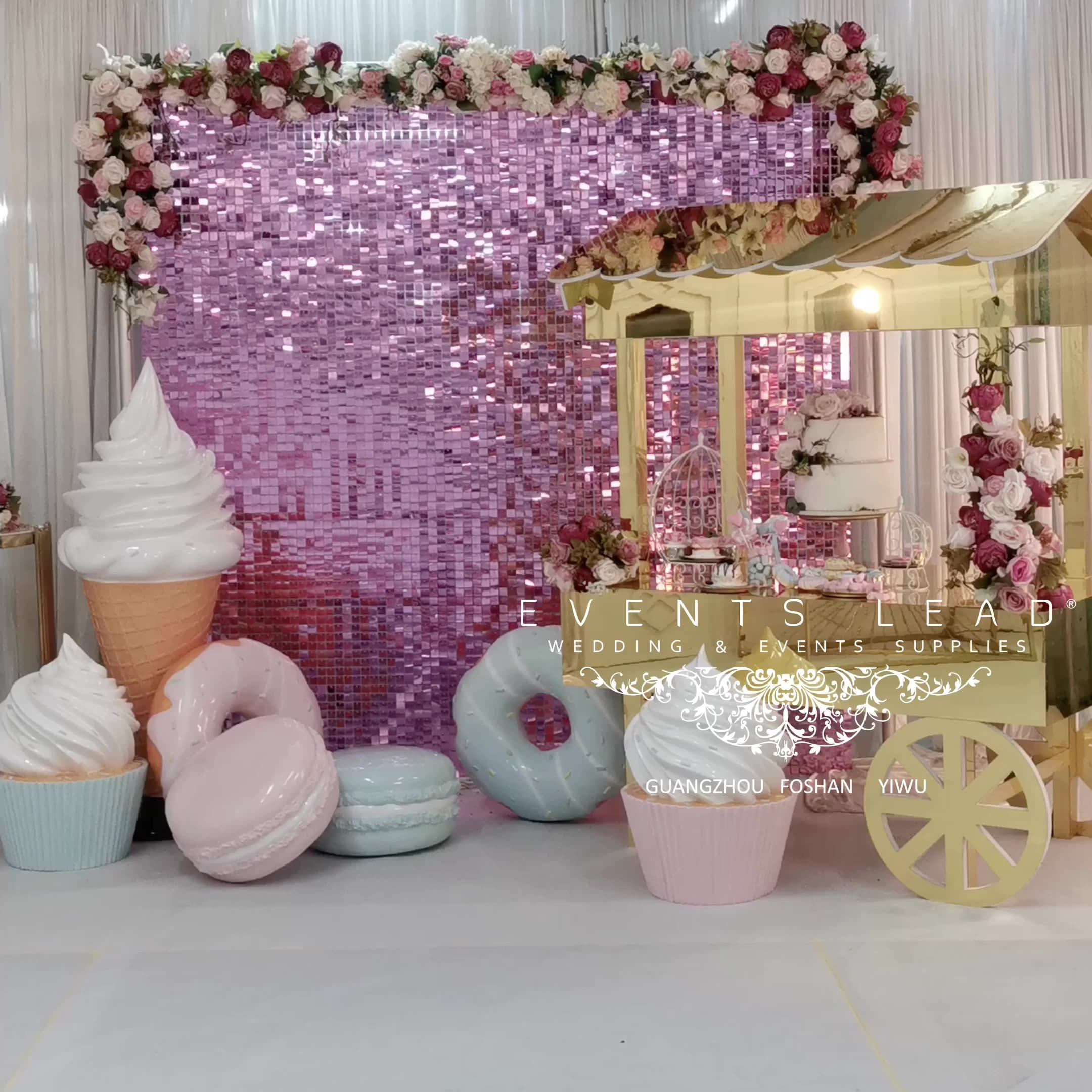 Cute Gold Candy Cart With Colorful Dessert Decorations Hot Recommend ...