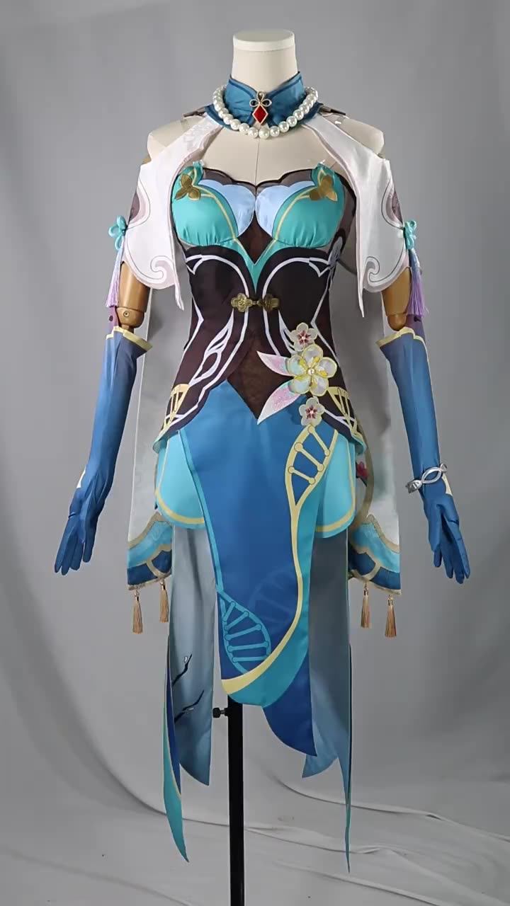 Ruan Mei Cosplay Costume Game Honkai: Star Rail Wig Dress Gloves ...