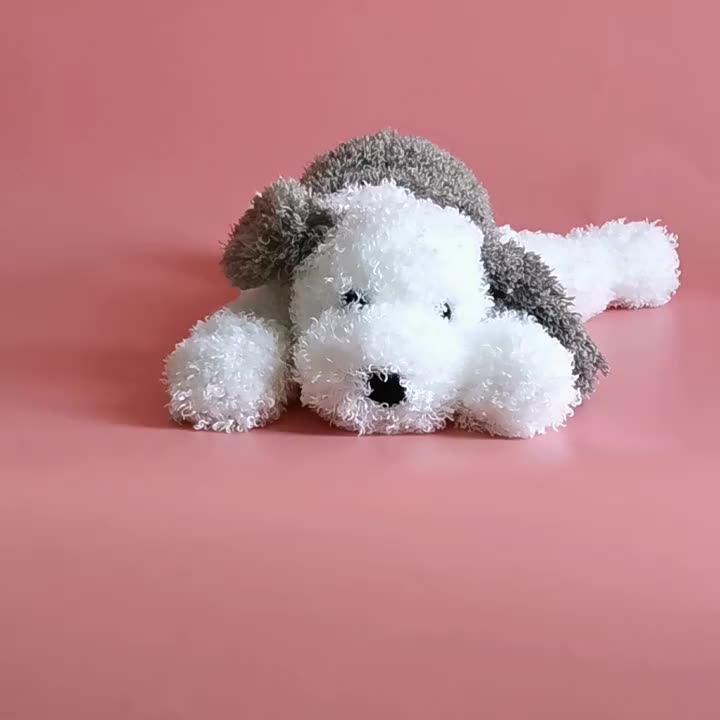 Microwavable Stuffed Animal Weighted Plush Lying Puppy Lavender Scented ...