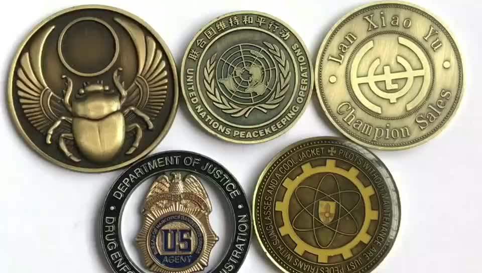 Old Fashion Chinese Style Silver Challenge Coins With Dragon - Buy ...