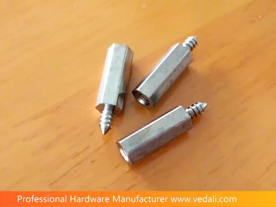 M3 Steel Hex Spacers Female Threads Male Self Tapping Threads Fasteners ...