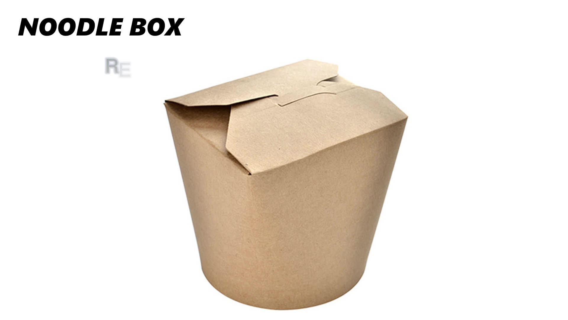 Kraft Paper Noodle Box Custom Eco Friendly Wholesale Food Packaging ...