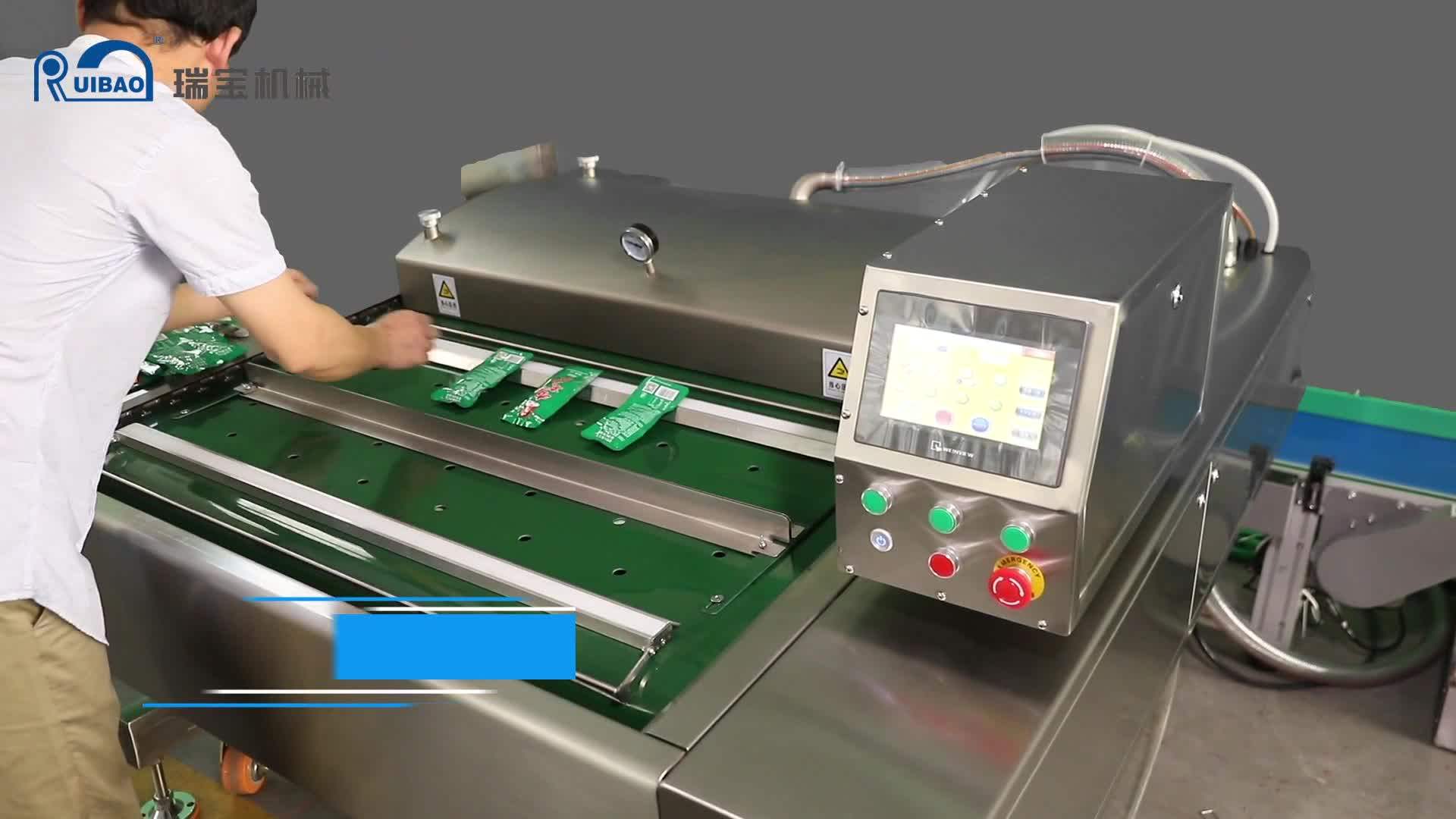 Automatic Continuous Vacuum Sealing Machine Meat Fish Whole Chicken ...