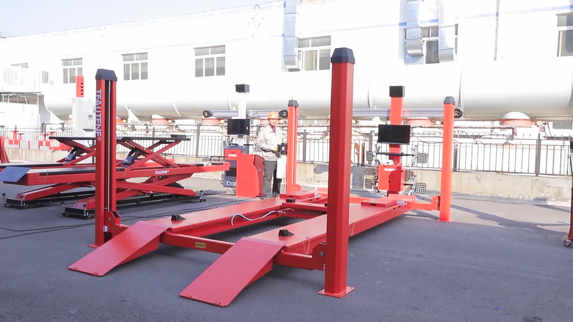 Tfautenf Hydraulic Car Lift Four Post Alignment Lift 4 Post Four Post ...