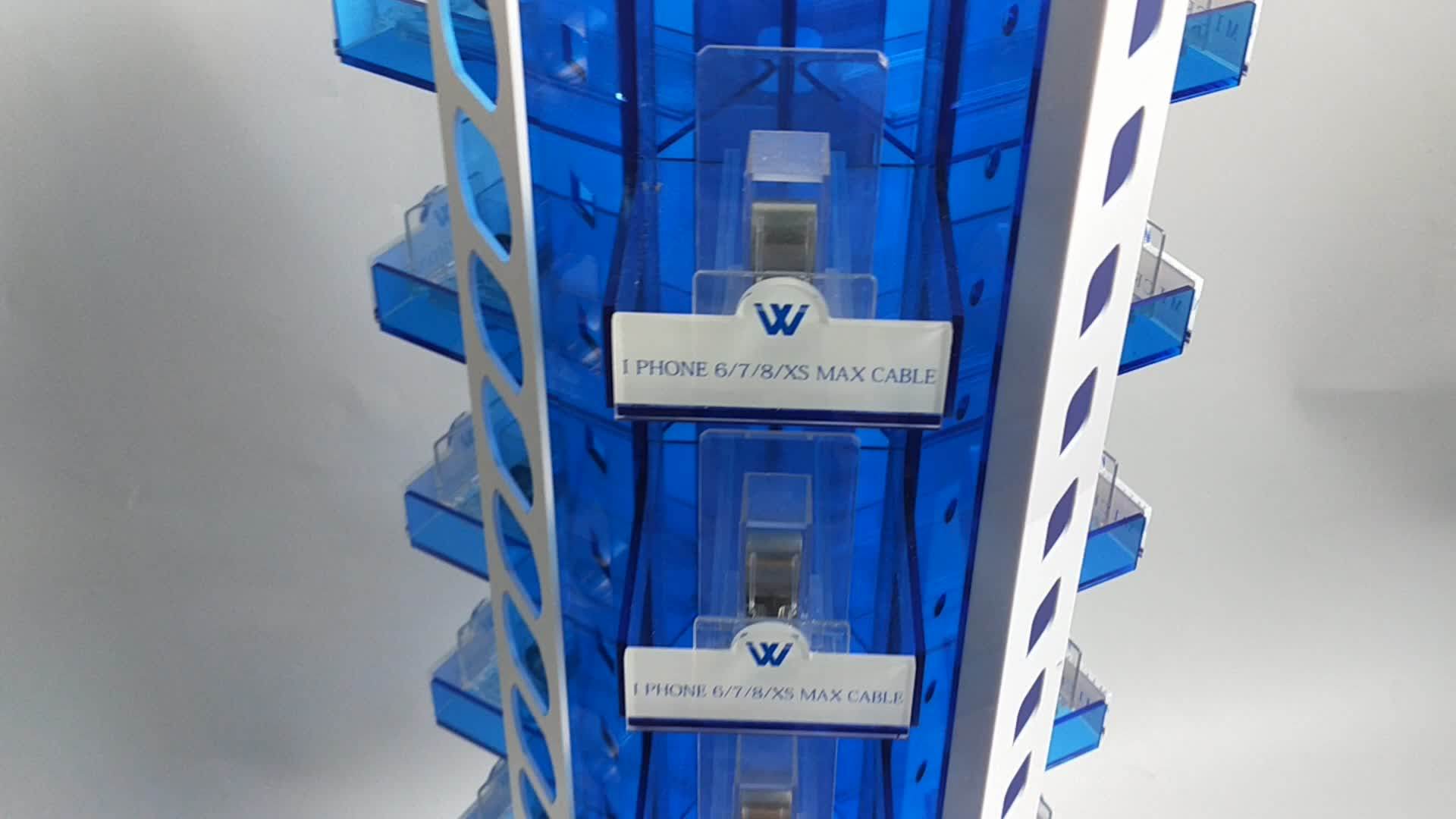 Custom Heavy Duty Turntable Rotate Acryl Lipstick 6 Sided Rack Case 360 ...