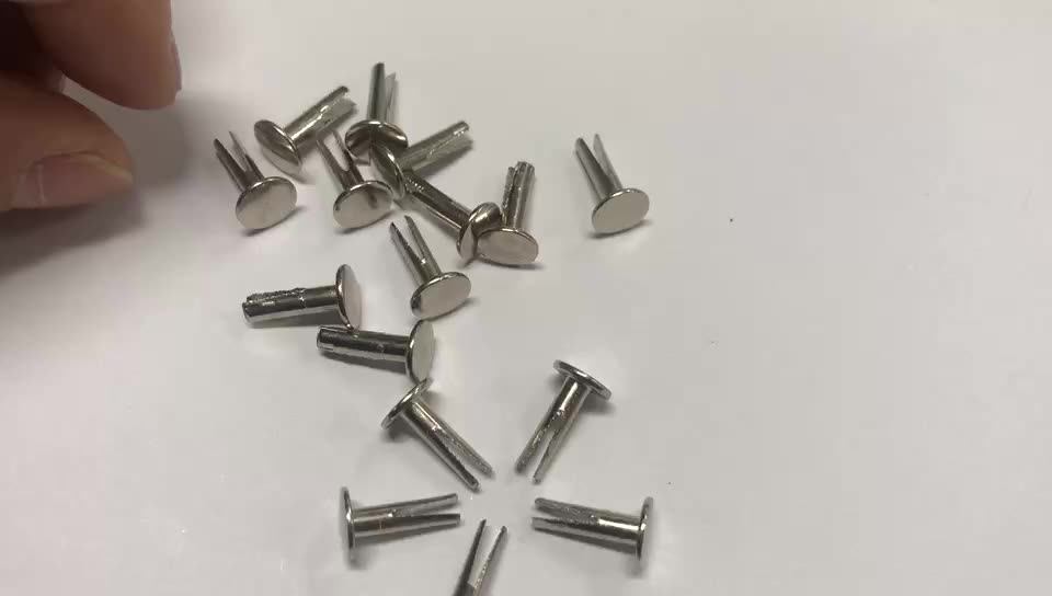 Custom Steel Split Rivets Bifurcated Rivet Sliver Or Antique Brass Of ...