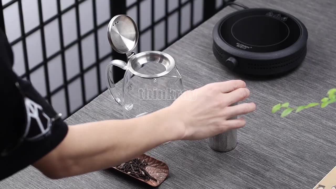 32oz Stovetop Safe Borosilicate Glass Teapot With Strainer Loose Leaf ...