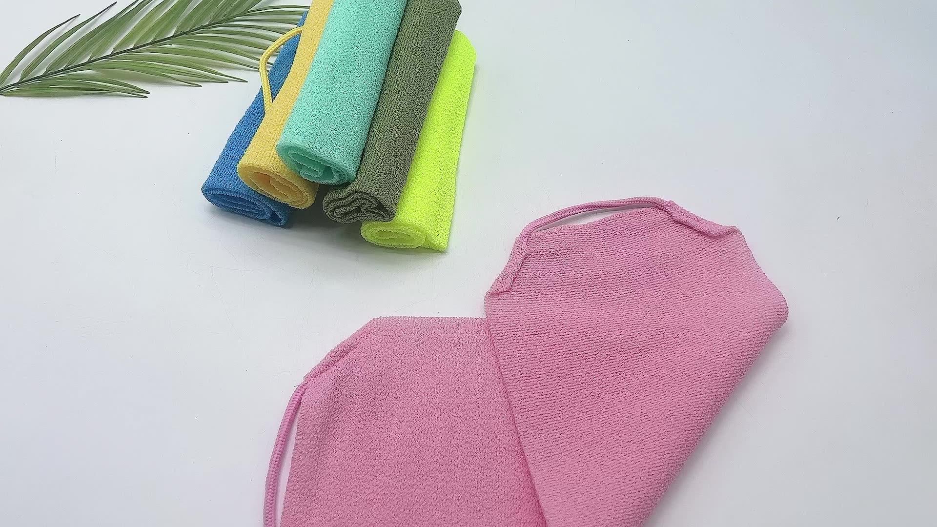 Exfoliating Back Scrubber With Handles Nylon Extended Length Back ...