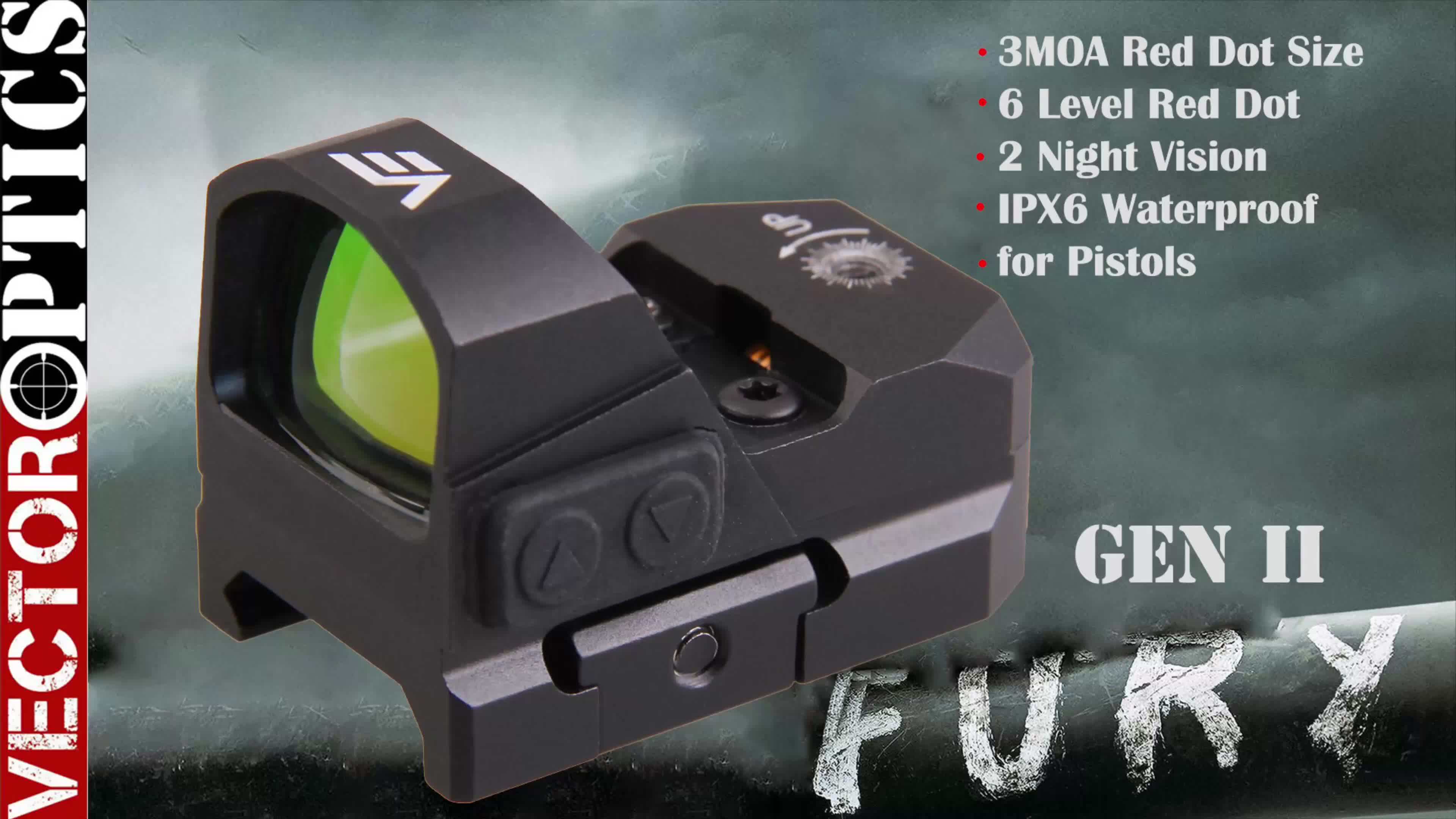 20000-hour Vector Optics Frenzy 1x17x24 Waterproof 3moa Red Dot Reflex ...