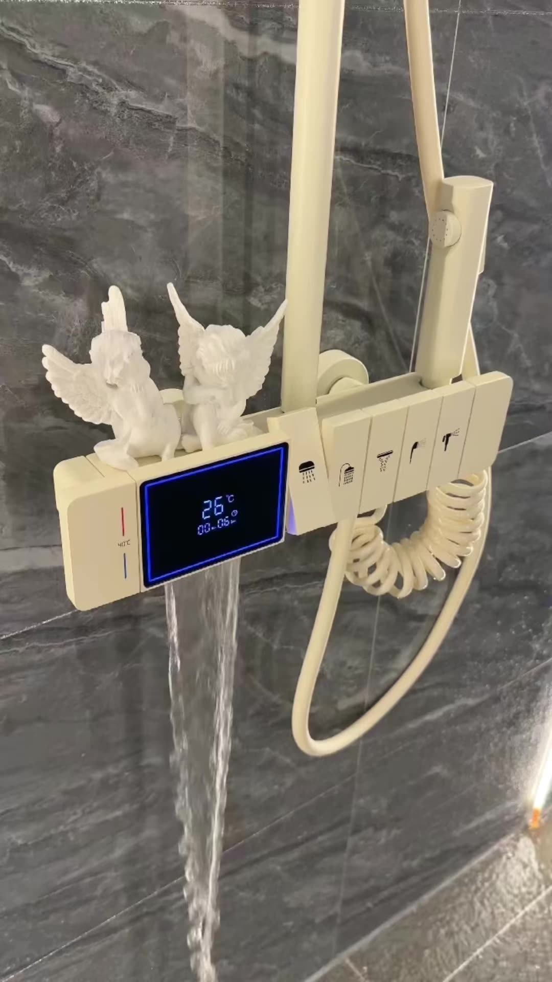 Brass Gun Grey Hydropower Five Buttons Piano Key Wall Mounted Led ...