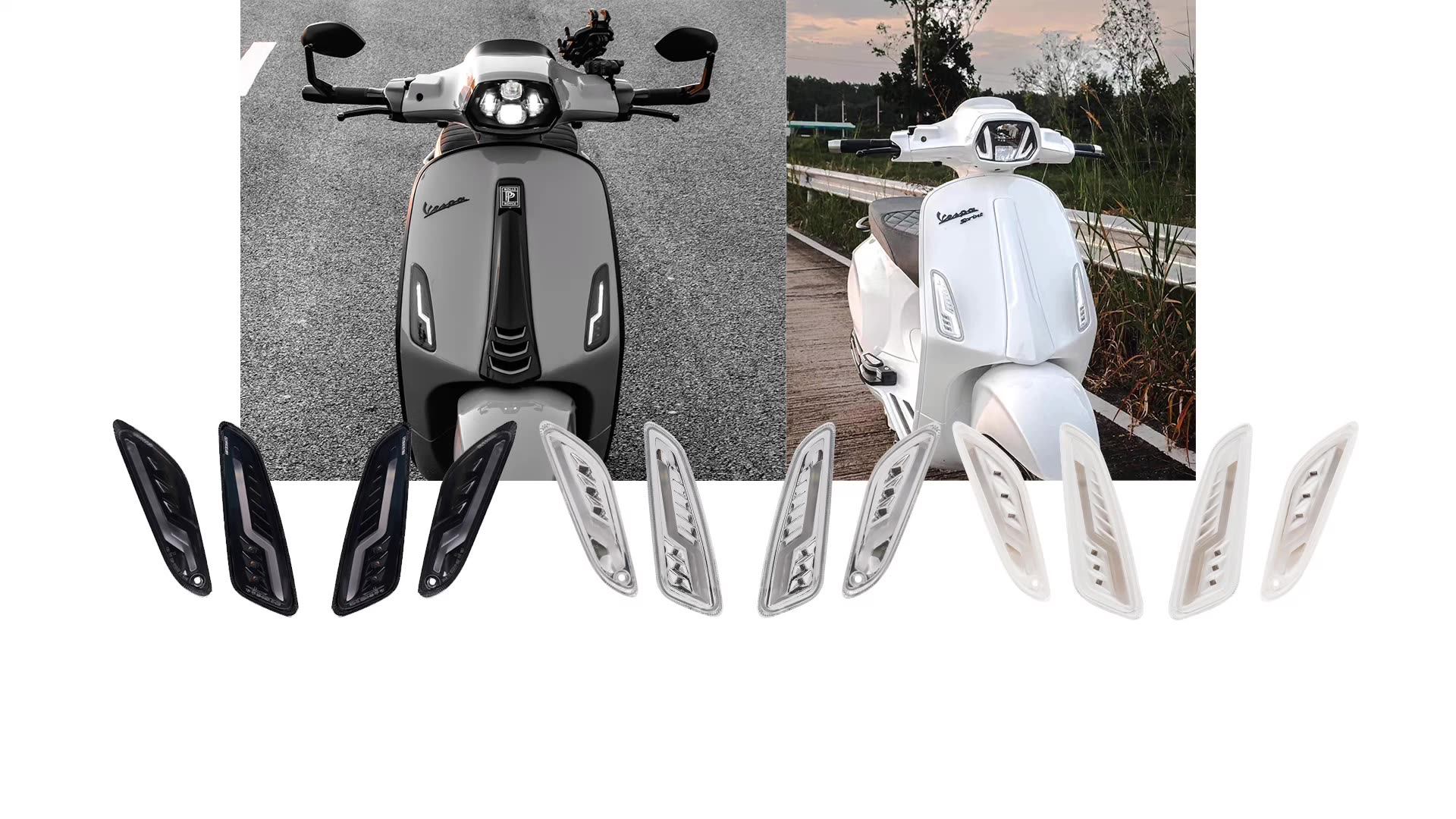 Chrome Clear Level10 Front And Rear Sequential Turn Lights For Vespa ...