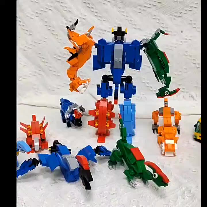 Lele Brother Color Bag Building Blocks Six In One Engineering Tank ...