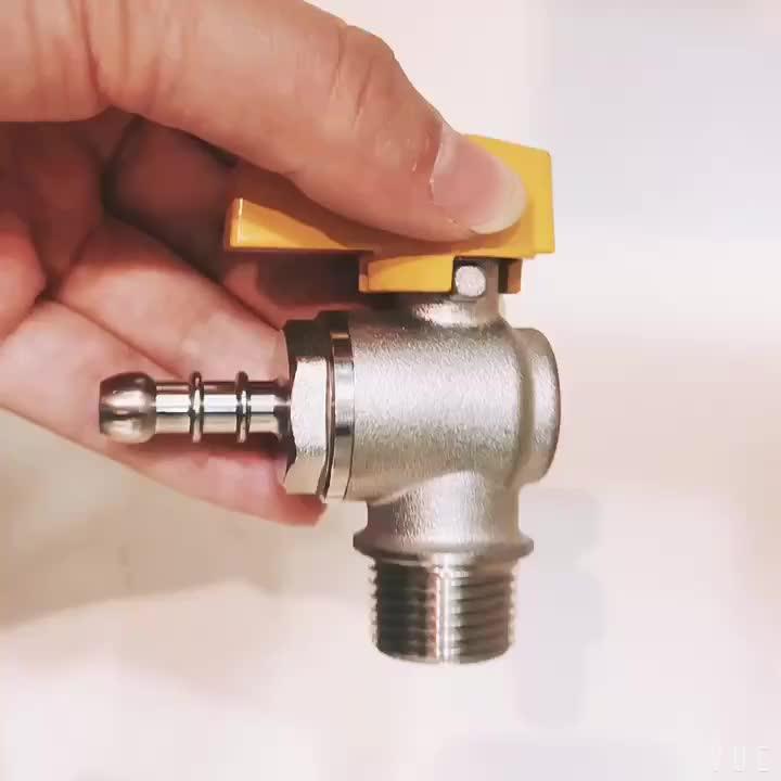 High Performance Hpb59-3 Dn15-dn50 Brass Angle Gas Valve With Hose ...